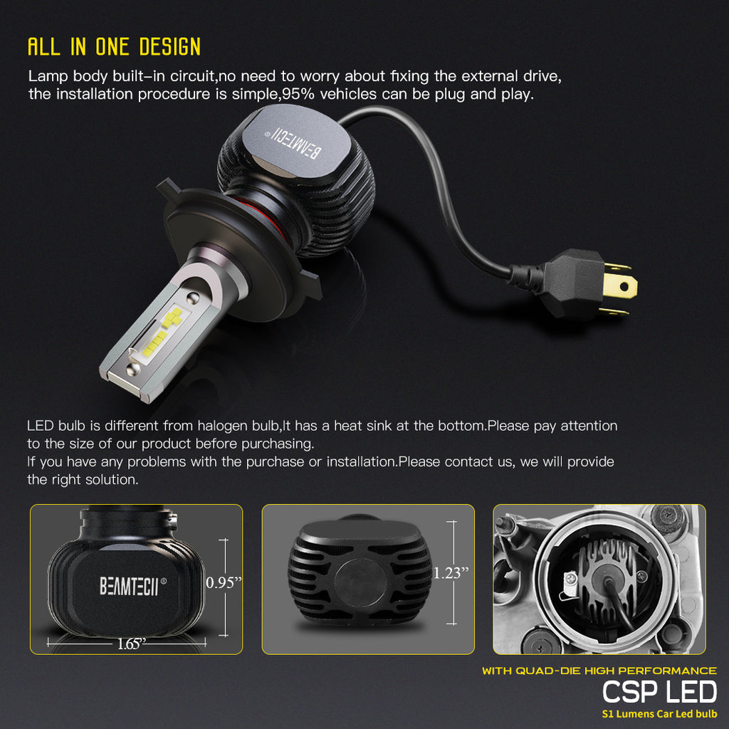 H4 led headlight bulb | led headlight bulb | led headlight 9003 light ...